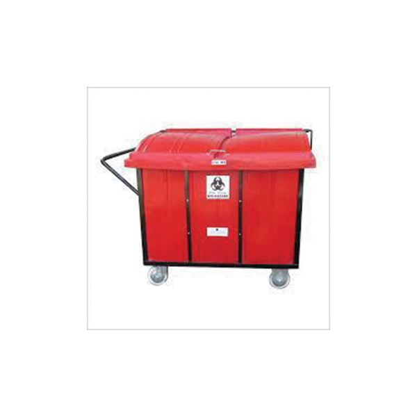 Bio Waste Collect Trolley - 2 Drum Stainless Steel - Medpick