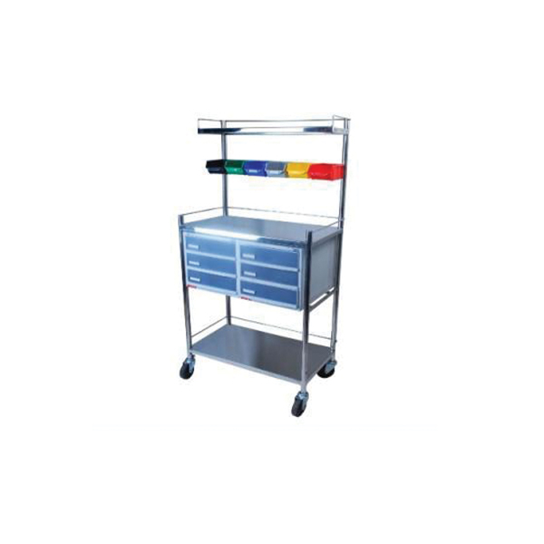 Crash Cart - ( six colour binns - Alkon Drawers ) - Medpick