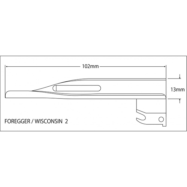EXLITE® | F.O WISCONSIN/FOREGGER MILLER BLADE – 70.300.301 - Medpick
