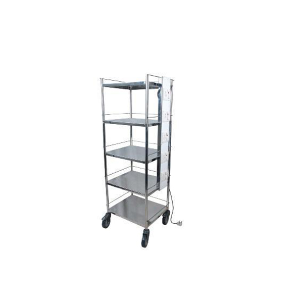 Monitor Trolley ( 18" x 21" - 5 tops ) - Deluxe - SS - Medpick